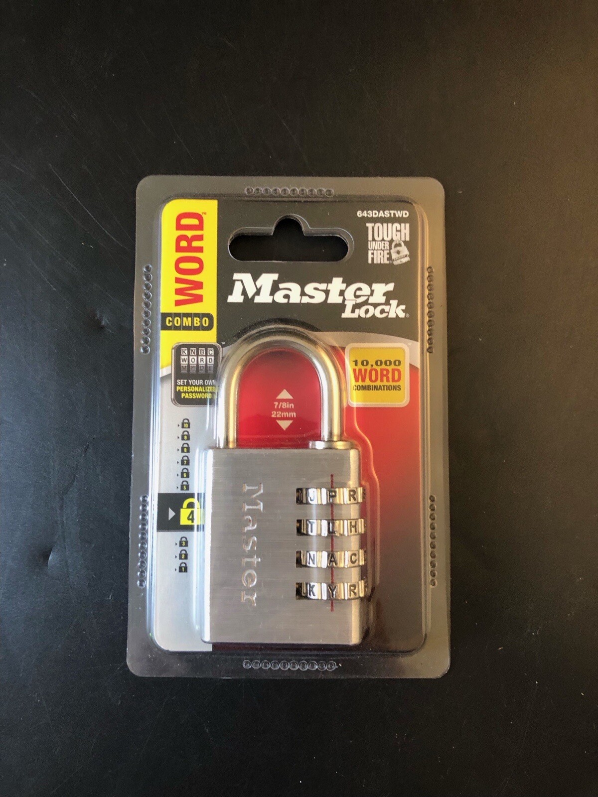 Master Lock 643DWD Set Your Own Word Combination Lock 1-9/16 in. Wide ...