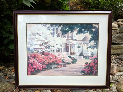 Ray Burdzinski Signed 24 x 18" Watercolor Lithograph Print Southern ...