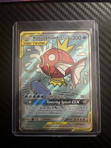 Magikarp & Wailord GX - 161/181 - Full Art Ultra Rare Sun & Moon Team ...