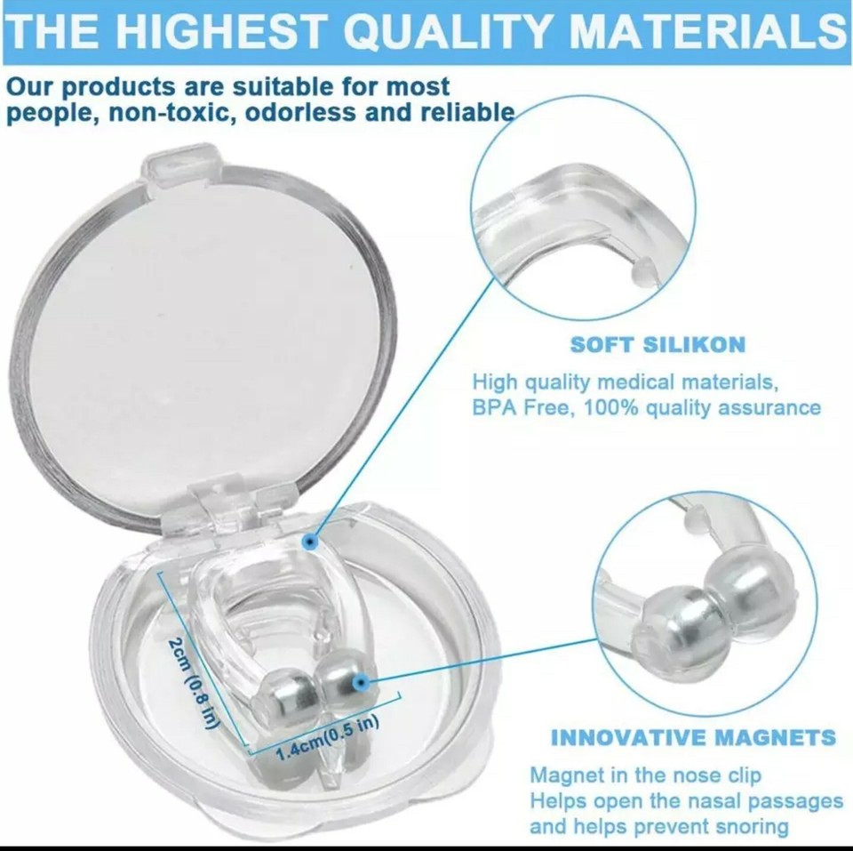 New 4 Pack Anti Snore Magnetic Nose Clip Device Reduce Snoring Solution ...
