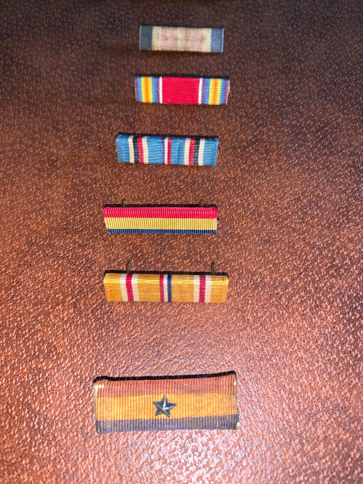 Lot of 6 WWII Campaign Ribbons- US Navy and Marine Corps- Campaigns ...