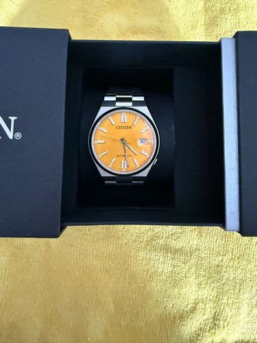 Citizens Tsuyosa Yellow Dial Automatic Watch | eBay UK