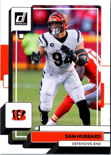 2022 Donruss Red Press Proof Sam Hubbard #201 Cincinnati Bengals ...