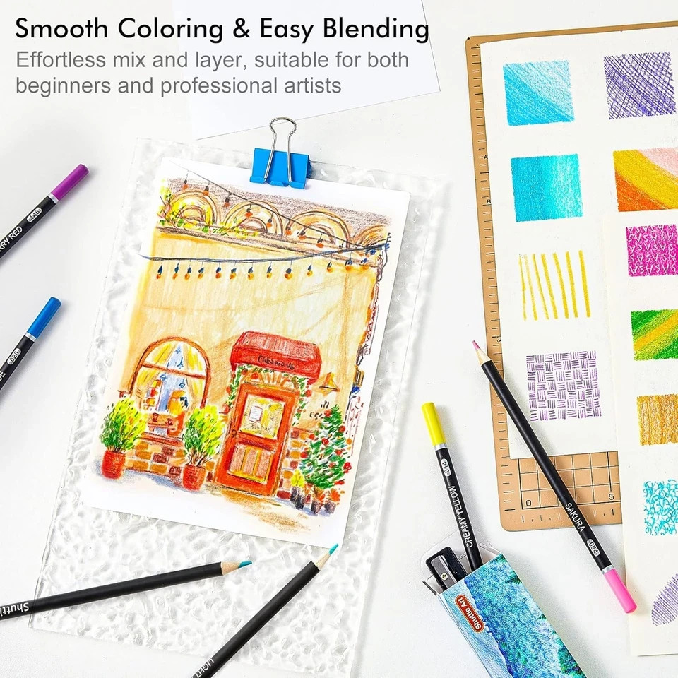 80 Colored Pencils, Soft Core Color Pencils with Coloring Book, Sketch ...