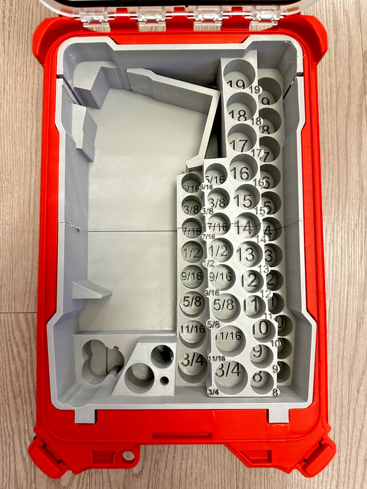 Milwaukee M12 3/8" Sub-Compact Impact PACKOUT Insert Only W/ Socket ...