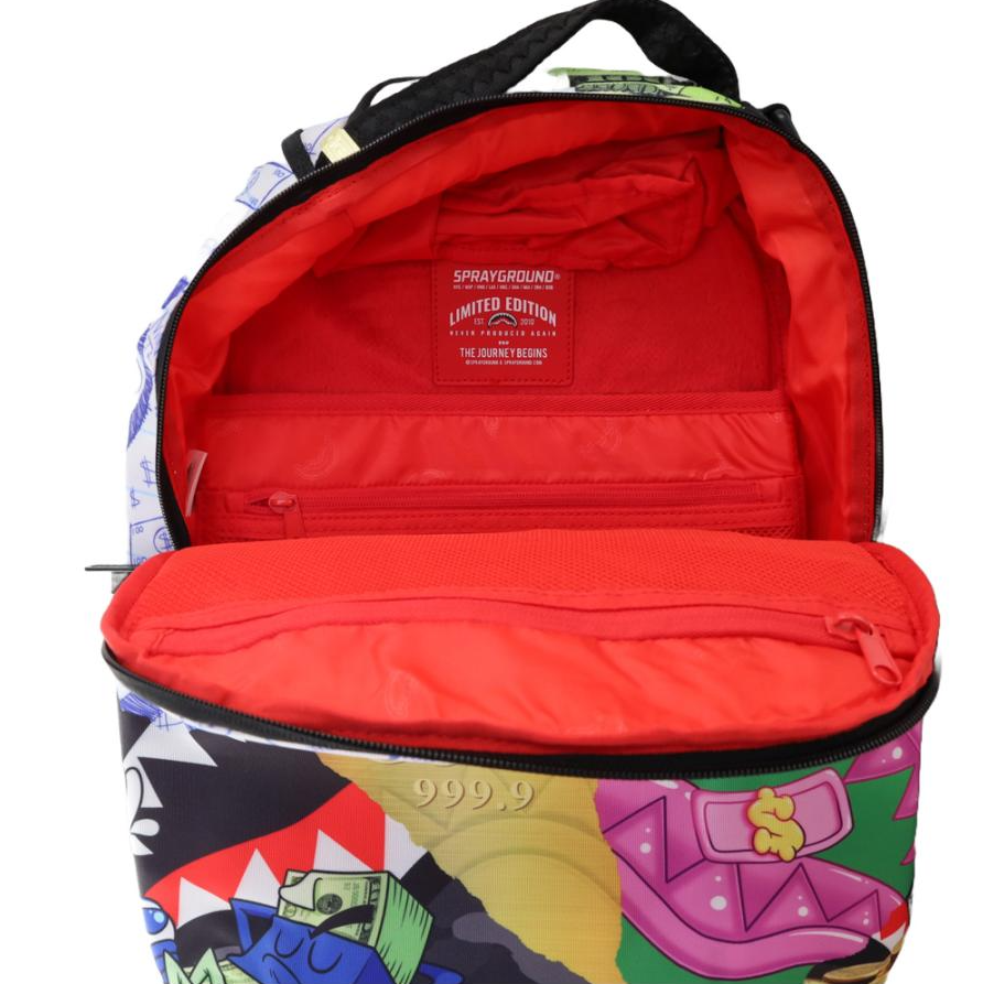 *NEW* SPRAYGROUND MEAN MONEY COLLAGE BACKPACK WHITE (B8308) 👍 | eBay