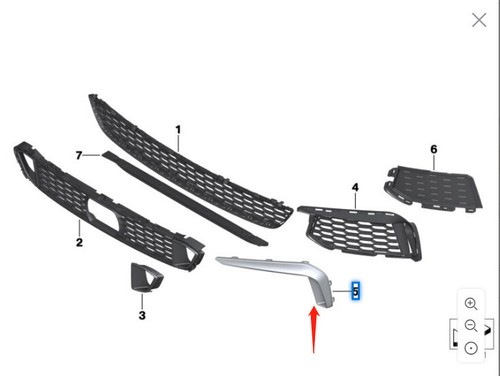 Right Fog Lamp Eyelid Molding For BMW 5 Series G38 M Sport 2018-20 ...