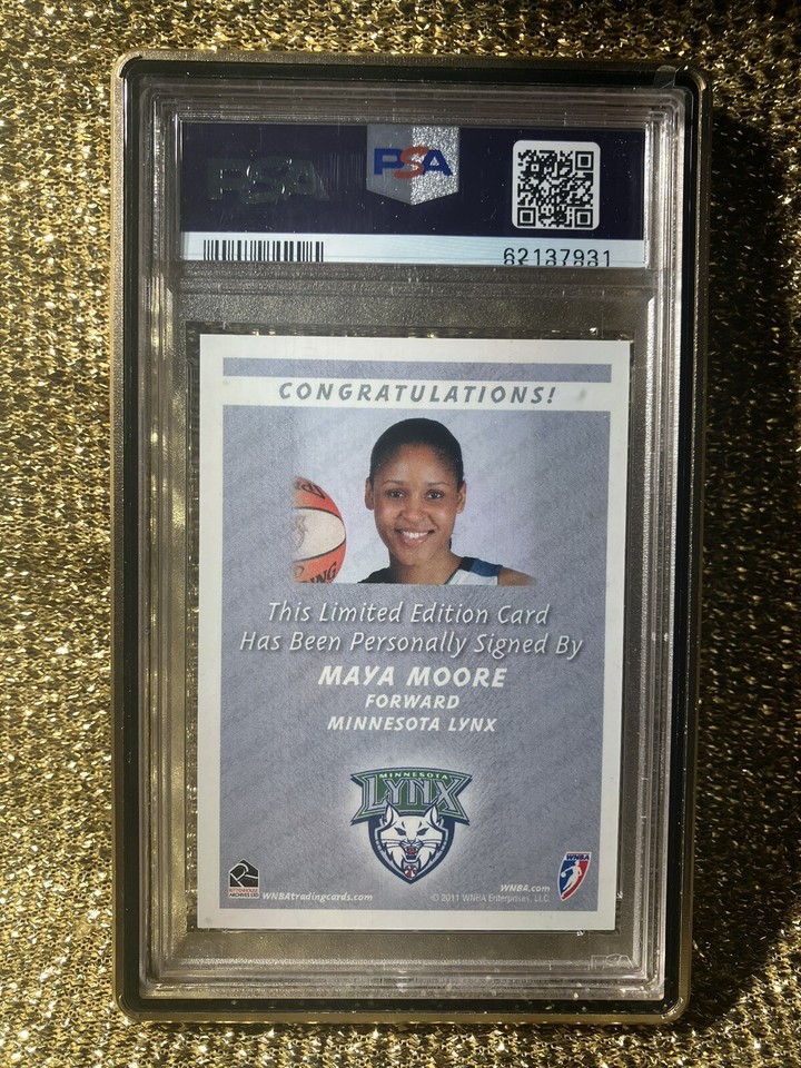 Maya Moore 2011 WNBA Rittenhouse Minnesota Lynx UConn Autograph Auto RC ...