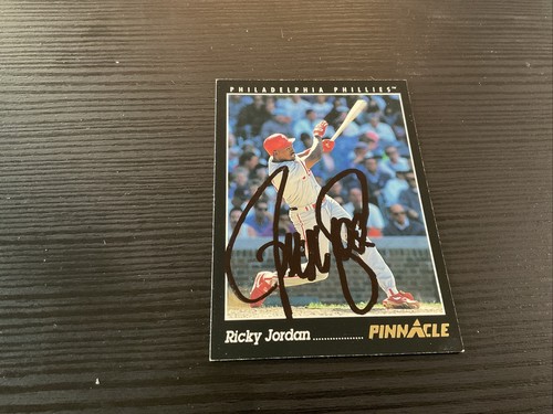 1993 Pinnacle Baseball #187 Ricky Jordan Signed | eBay