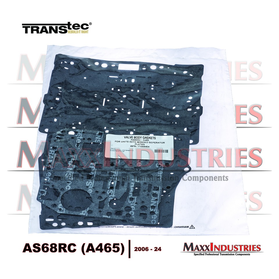 AS68RC A465 Transmission Valve Body Gasket Set - Used with Bonded ...