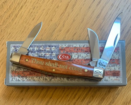 CASE TEN COMMANDMENTS STOCKMAN KNIFE #6344 SS NEVER USED IN BOX D9 | eBay