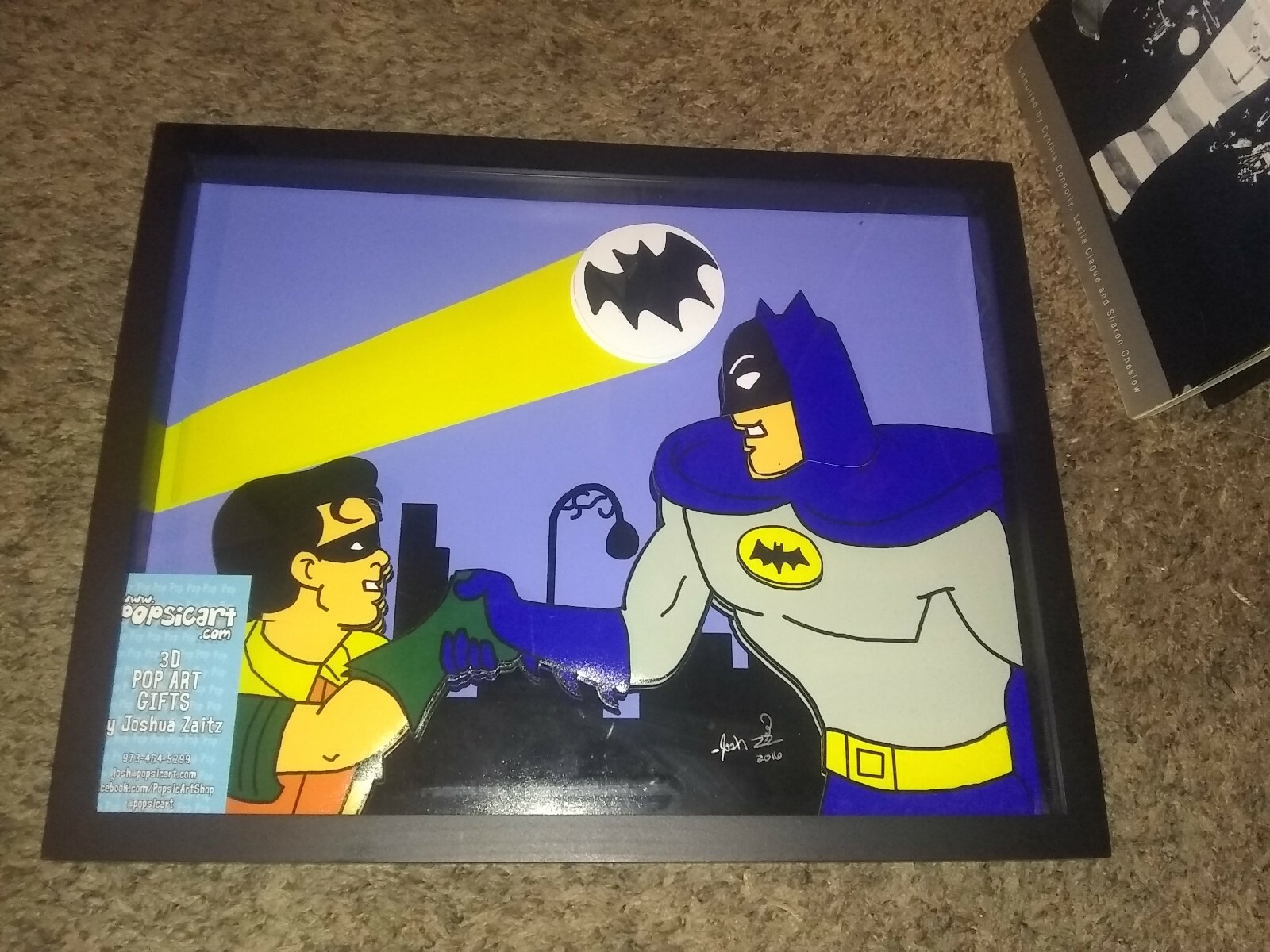 Batman 1966 TV Show 3D Pop Art Adam West Burt Ward Bat Symbol Batusi ...