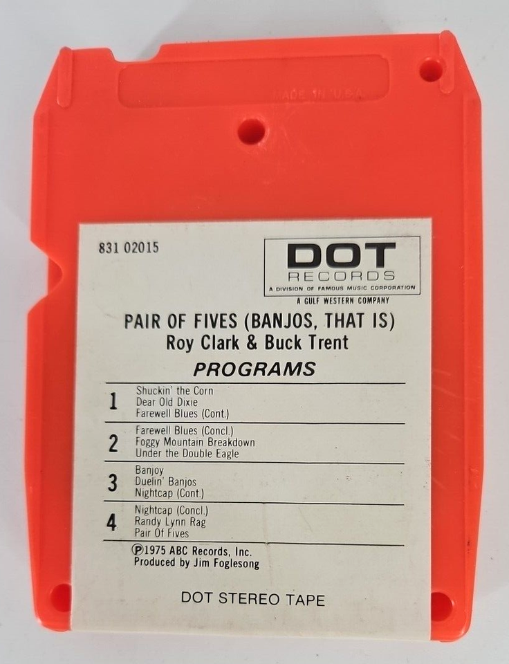 Roy Clark & Buck Trent 8 Track Tape Pair Of Fives 1975 | eBay