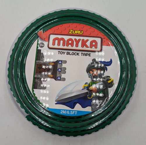 NEW Zuru Mayka Toy Block Tape for Brick Building Blocks Green 2M/6.5 Ft ...
