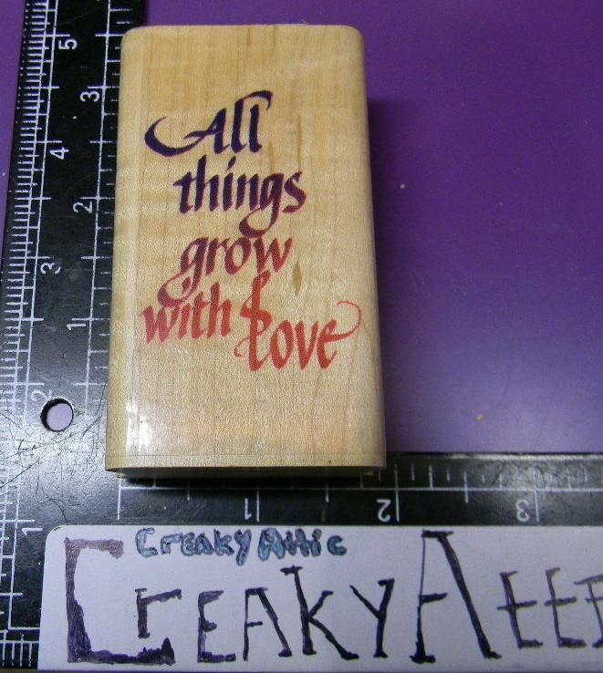 ALL THINGS GROW WITH LOVE RUBBER STAMP INKADINKADO 90089N CREAKYATTIC ...