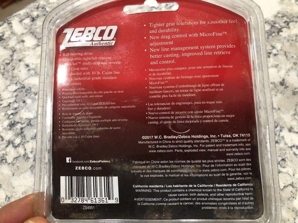 2017 Zebco Authentic 33 Spin Cast Reel New in Package | eBay