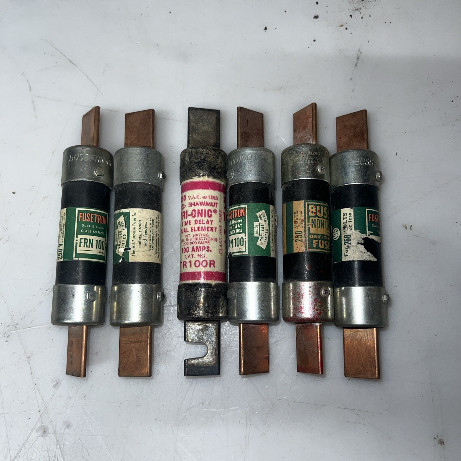 COOPER BUSSMANN,FRN-100,FUSETRON 100 AMP FUSE LOT OF 6 Misc Fuses ...