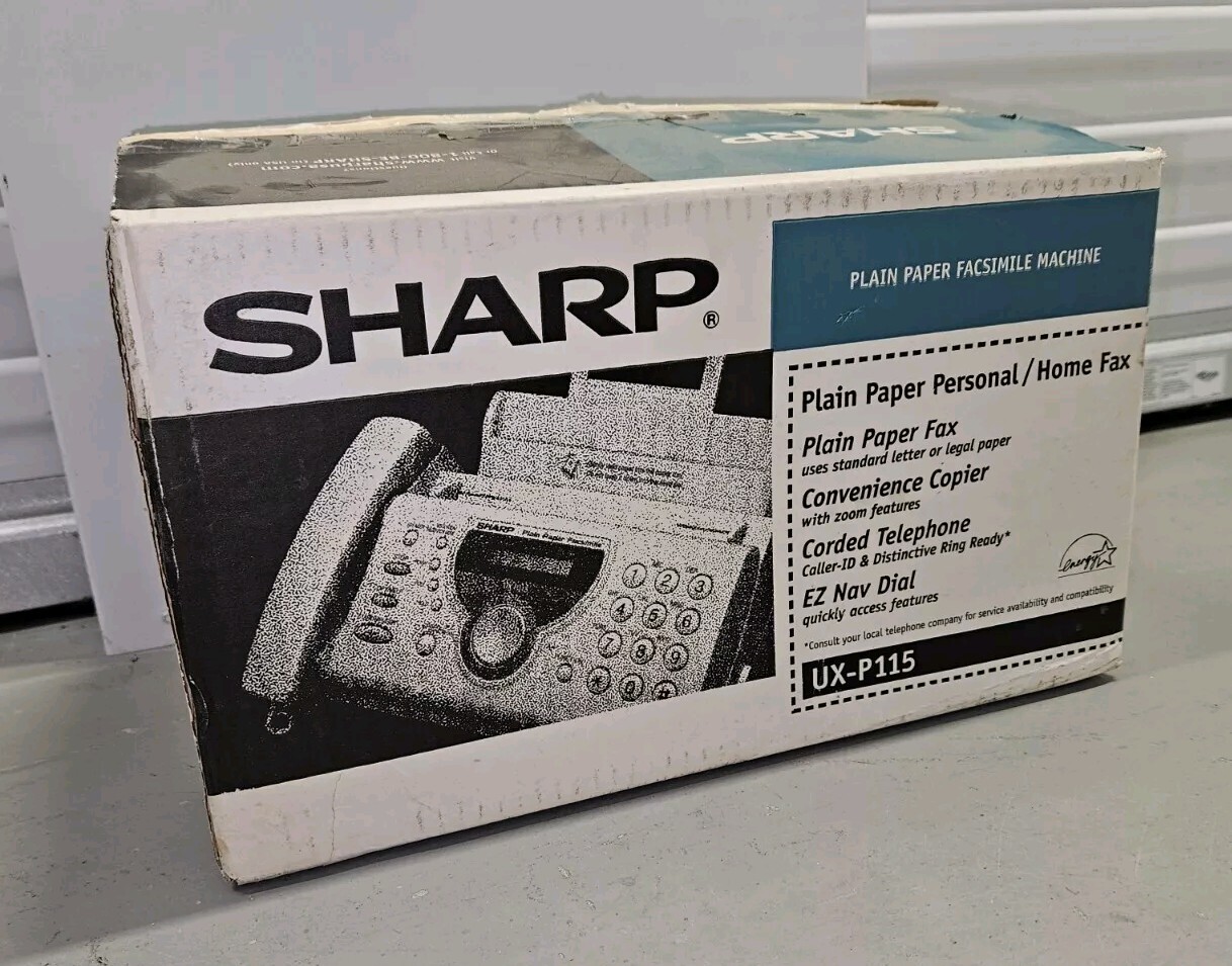 Sharp UX-P115 Plain Paper Fax Machine Phone Copier Facsimile Home ...
