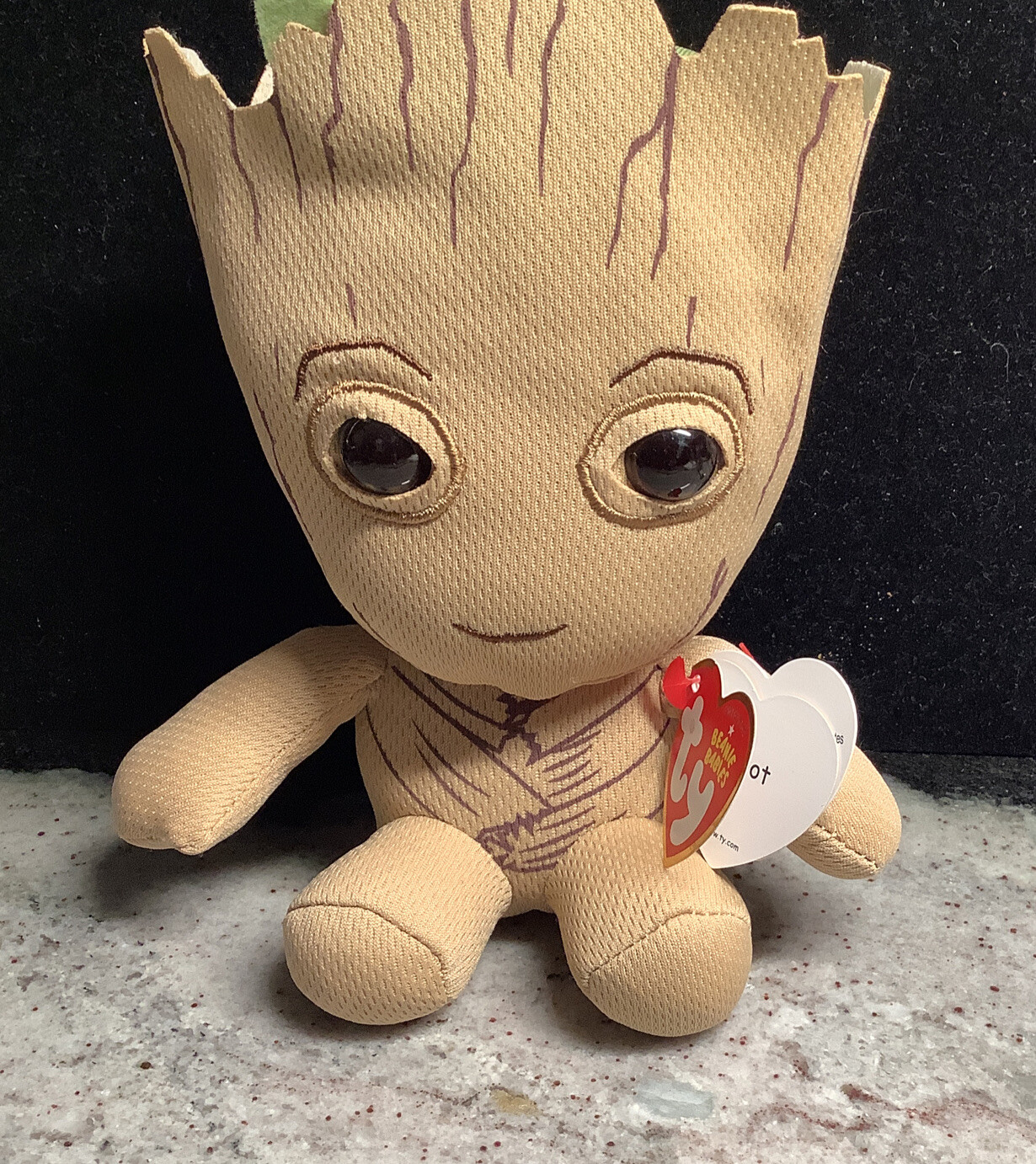 Marvel's Guardians of the Galaxy, TY Beanie Babies 7" Baby Groot Plush ...