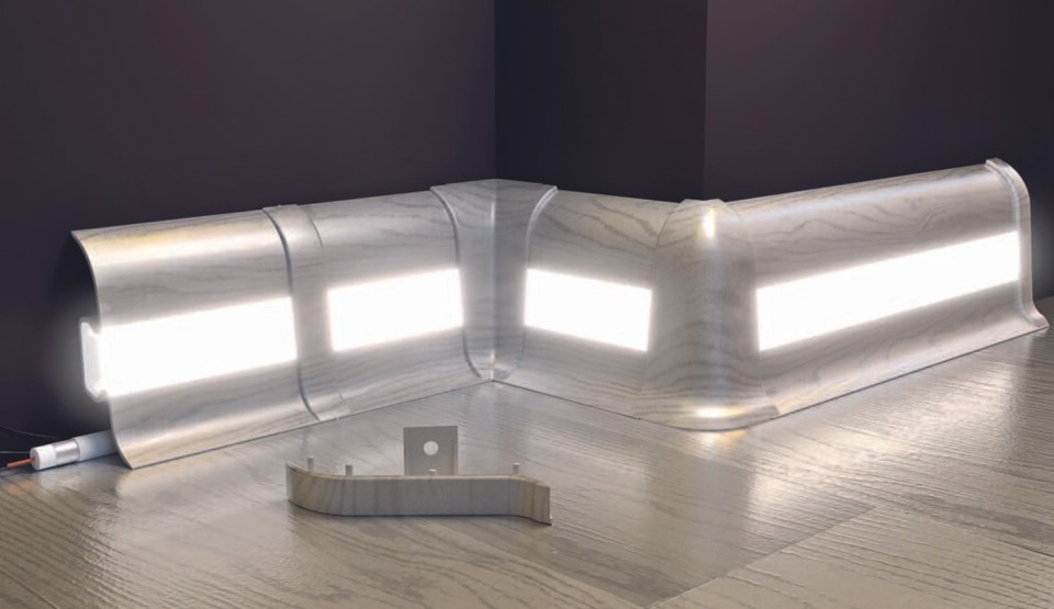 PVC Skirting Board Cable Cover 2.2m Flexible Edge Wall Trim Various ...