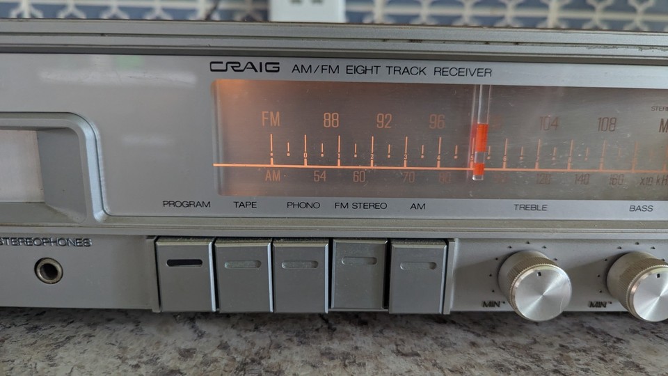 CRAIG H300 AM/FM Stereo 8-Track Receiver - Vintage - Untested- As Is ...