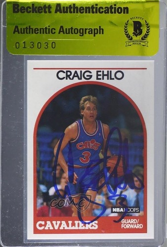 BAS 1989-90 NBA Hoops Craig Ehlo #106 Authentic Auto Rookie RC | eBay