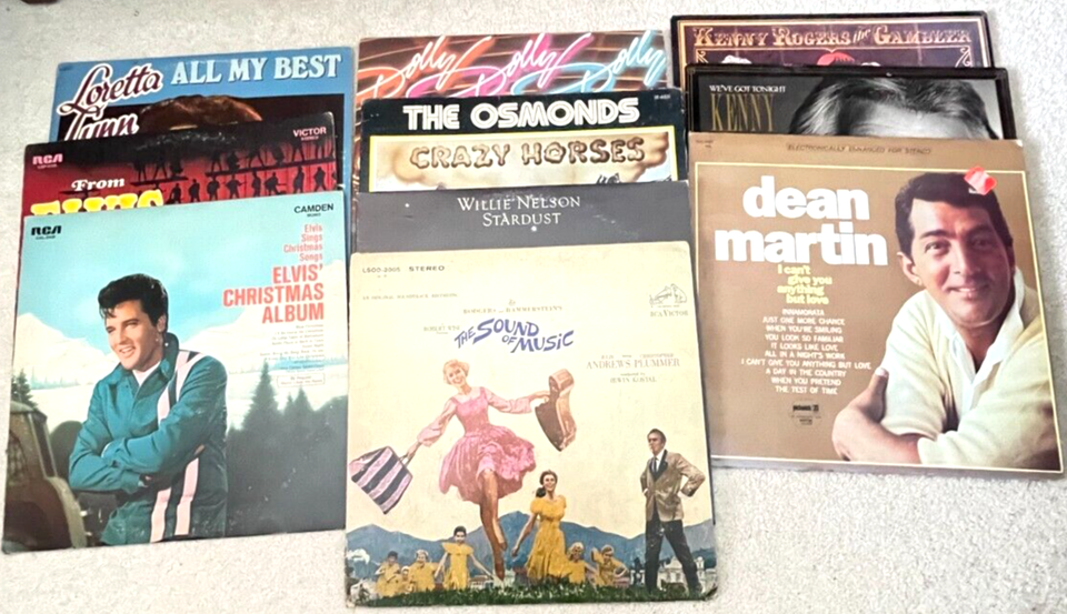 Collectable Record Albums. Bulk of 10 Vintage Most Popular Vinyl Record ...