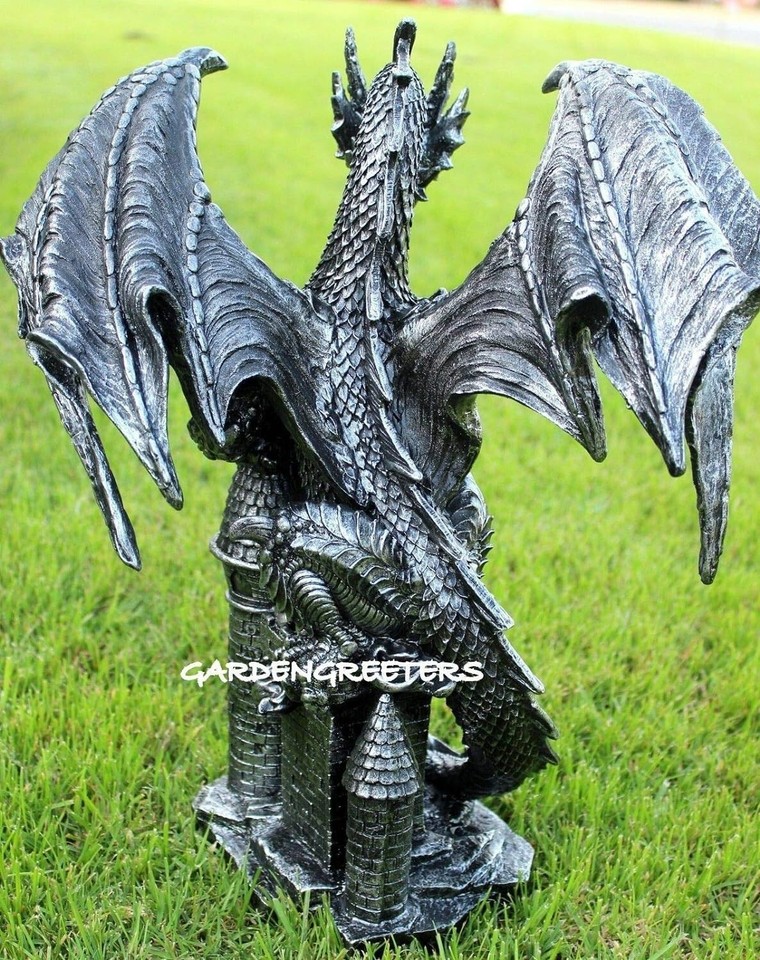 Large Dragon Statue with Solar Light Lantern Figurine Dragon Solar ...