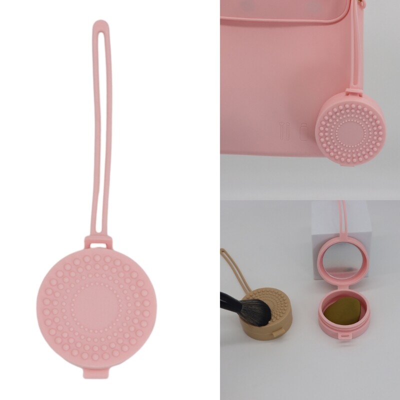 Round Makeup Puff Holder Powder Puff Protector Travel Powder Beauty ...