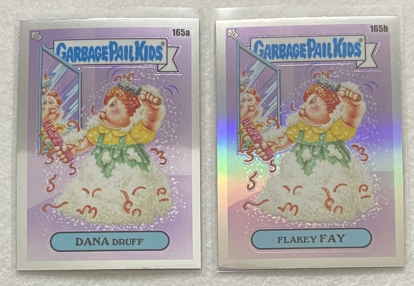 2021 GPK CHROME 4- 2 CARD LOT- DANA DRUFF 165a/FLAKEY FAY 165b- FREE ...