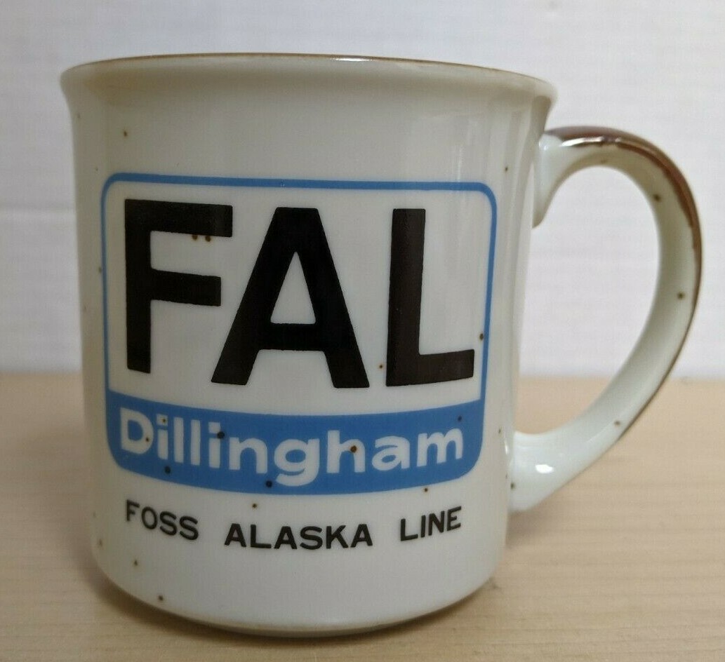 Rare Foss Alaska Line FAL Dillingham Mug_1967-1985_Brown Speckled_Good ...