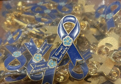 60 Set Funeral Ribbon Pins Ribbon Awareness Lapel Pin Remembrance ...
