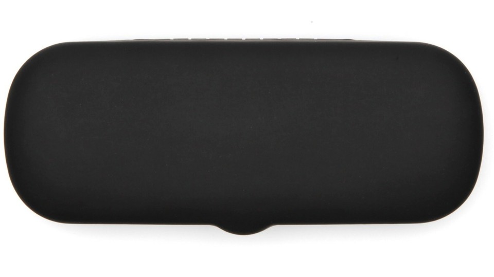 NEW Clam Hard Eyeglasses Glasses Case Black w/ Microfiber Cleaning ...