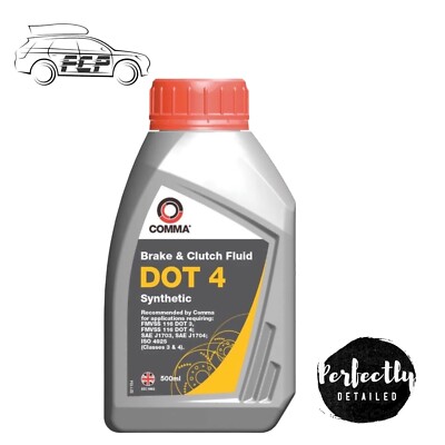 Comma - DOT 4 Synthetic Brake & Clutch Fluid Ideal for ABS Systems ...