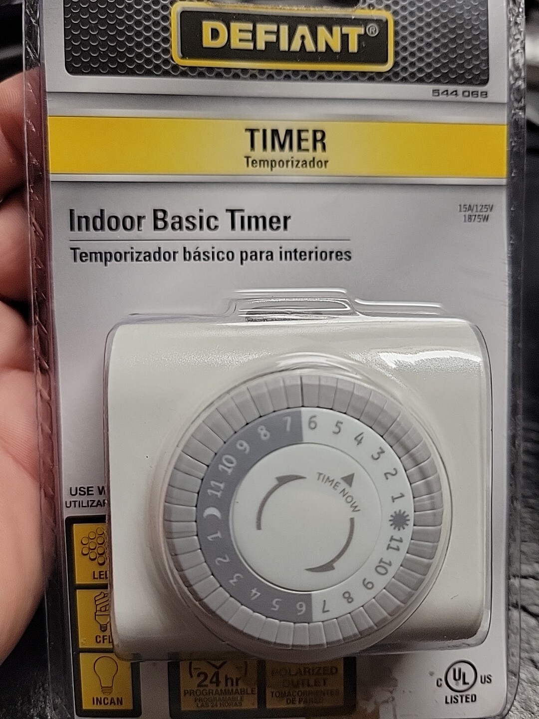 Defiant 544068 Indoor Basic Timer 24-Hour Programmable 1875W Plug-In ...