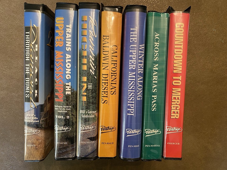 Pentrex Railroad VHS Lot of 7 - BNSF Santa Fe Burlington Northern And ...