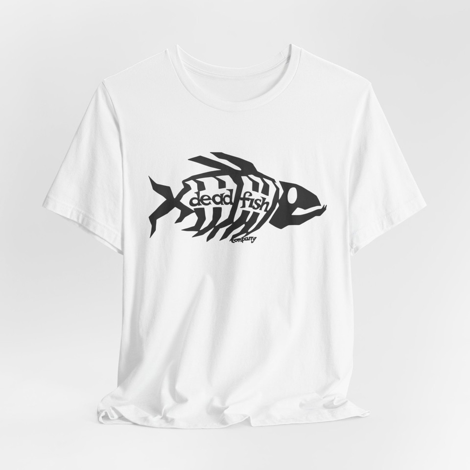 Deadfish Company Dead Fish Black Metal Logo Tee Graphic Fishing T-Shirt ...