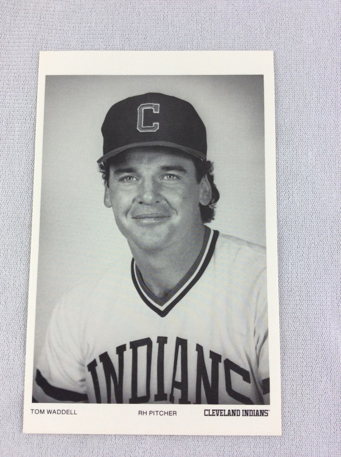 1985 Tom Waddell, Cleveland Indians White Border Photo Card | eBay