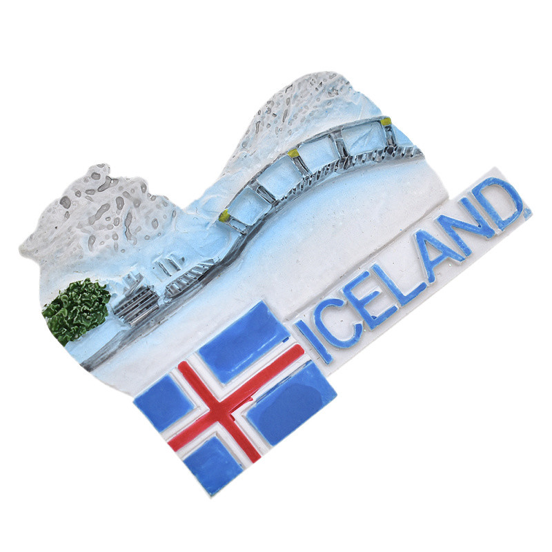 3D Funny Fridge Magnet Iceland Blue Lake for Refrigerator Travel ...