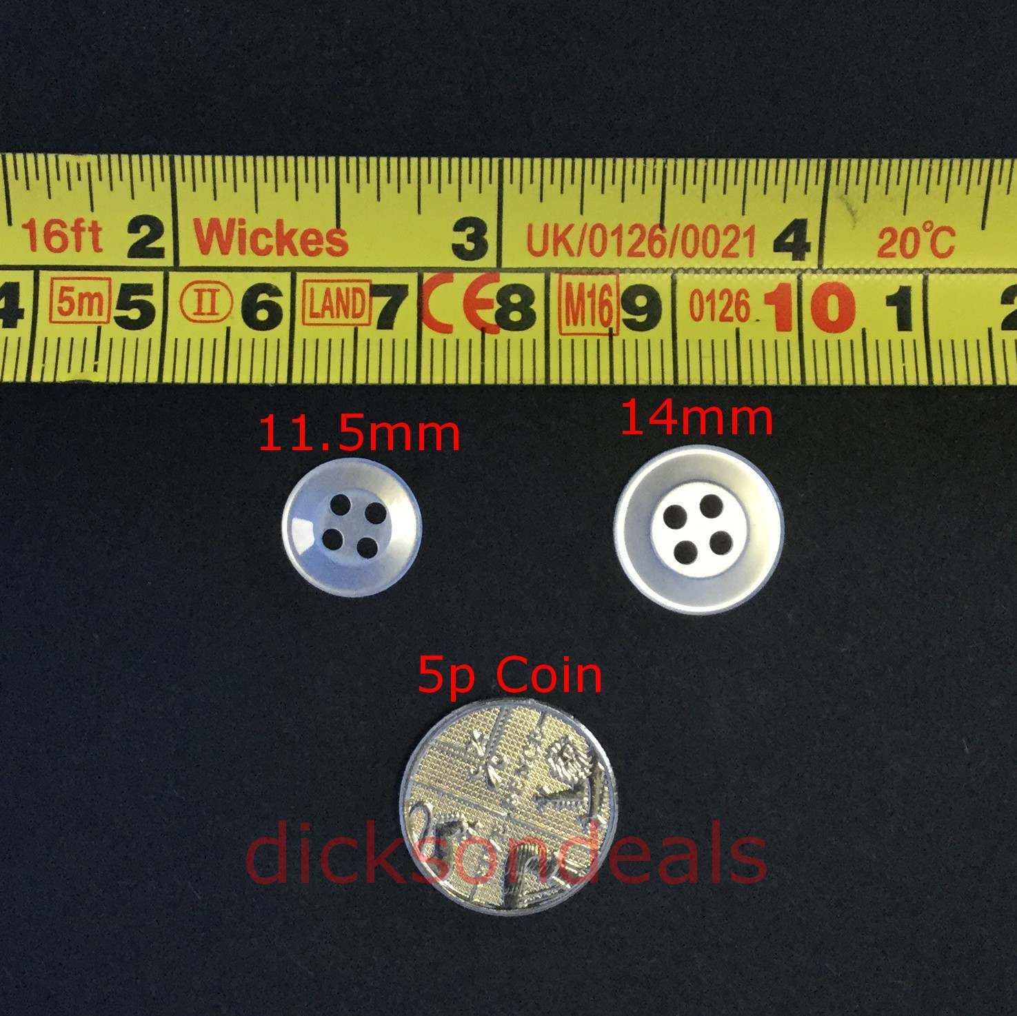Shirt Buttons Pearl White 4 Holes 10mm 11.5 or 14mm, 10, 20, 50 or 100 ...