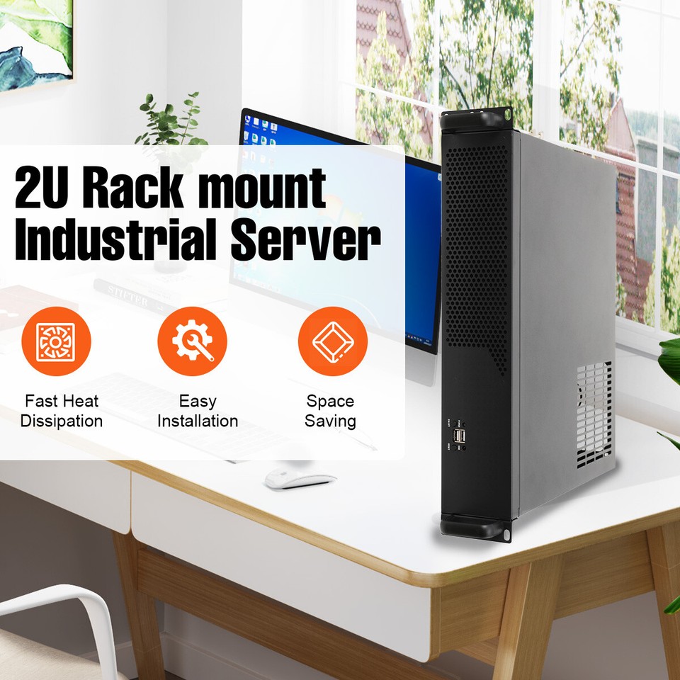 2U Server Chassis Rackmount Case Supports Mini ITX and Micro ATX ...