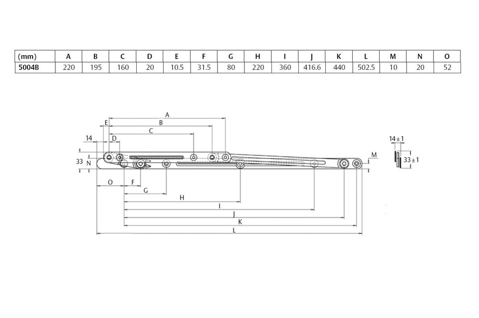 Interlock Window Stay P1004 503mm Friction Hinge Stainless Steel Pair ...