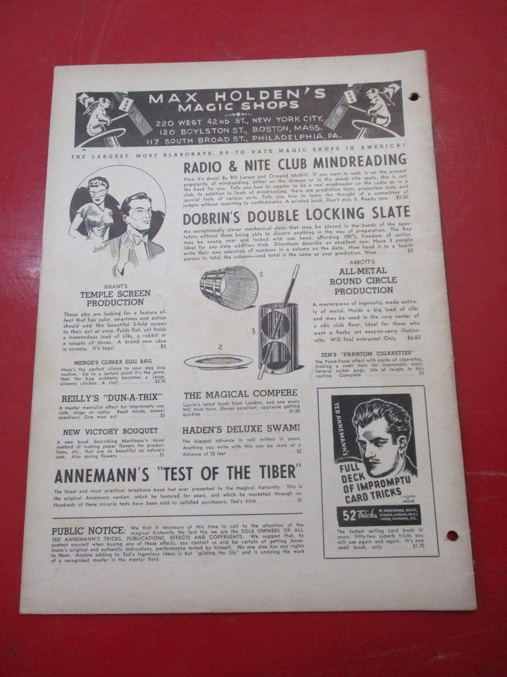 GENII THE CONJURORS MAGAZINE JUNE 1944 MIKE ZENS MAGIC MAGICIANS ...