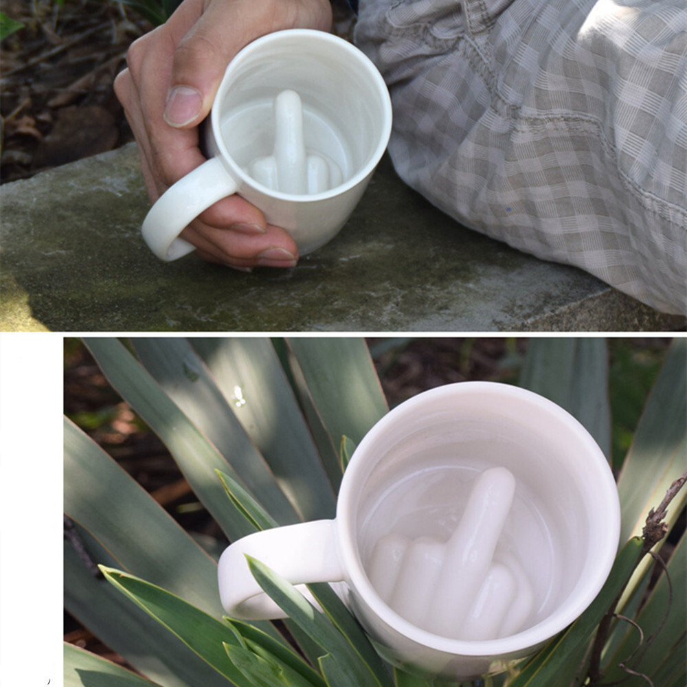 Middle finger Mug Middle Finger Mug Coffee Cup With Ceramic Funny Prank ...