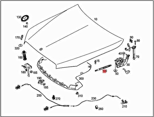 Genuine MERCEDES Glc C253 X253 Coupe SUV Right Pneumatic spring ...