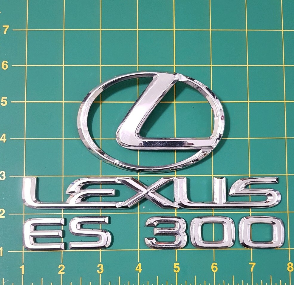 LEXUS ES300 01 02 03 04 05 Rear Emblem Set Trunk Badge Logo Chrome ...