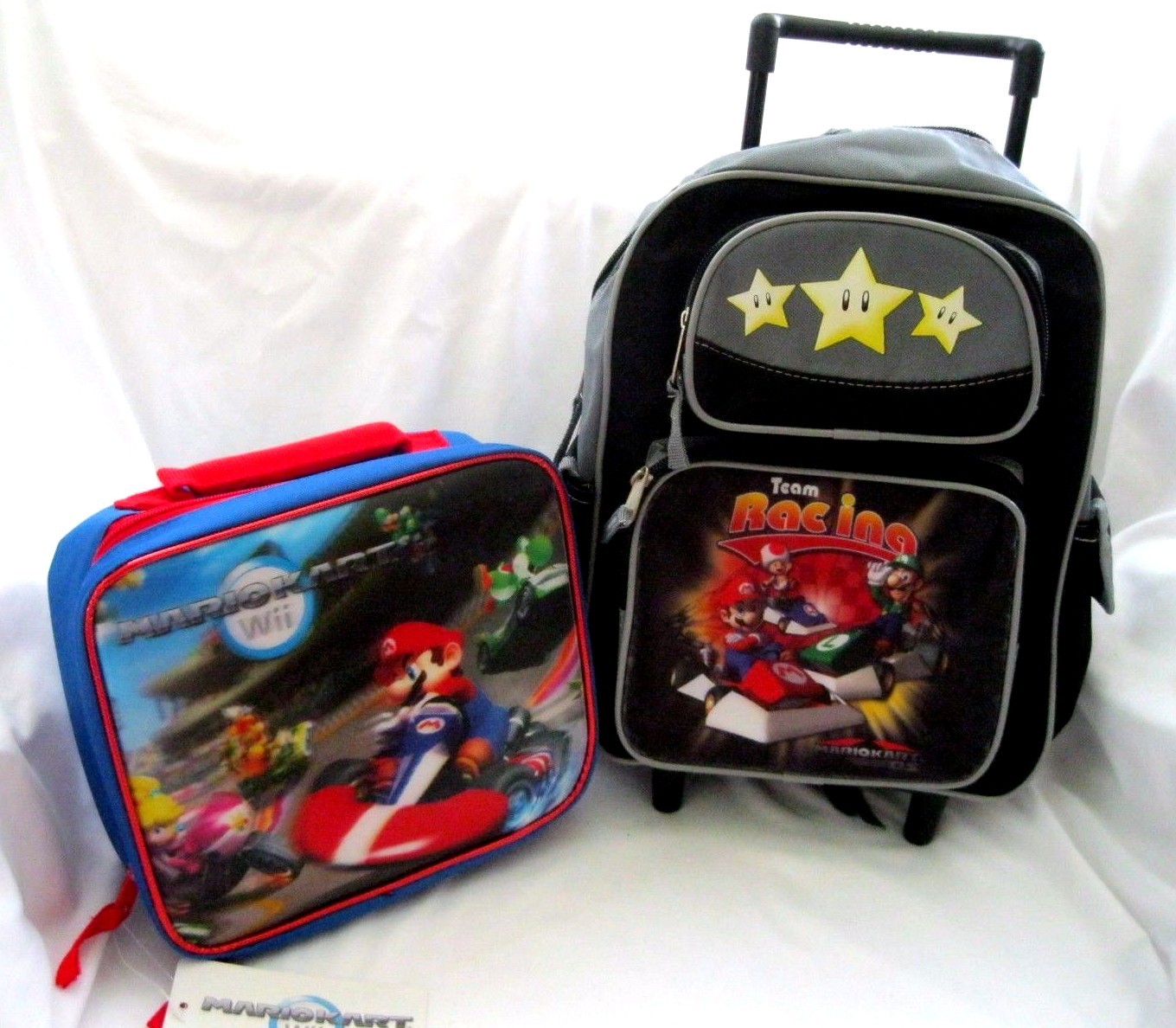 Super Mario Brothers Mario Kart Wii Rolling 12" Adjustable Backpack and ...
