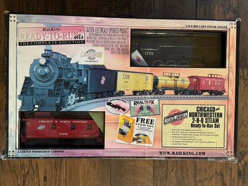 Vintage Rail King Chicago & Northwestern 2-8-0 Steam Locomotive Train ...