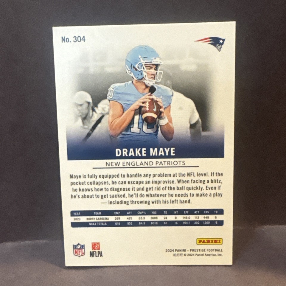 2024 Panini Prestige - Rookies Drake Maye #304 Xtra Points Diamond (RC ...