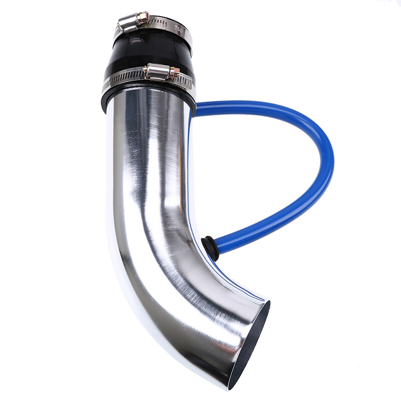 3 inch 76mm Universal Aluminum Silver Cold Air Intake Pipe Induction ...